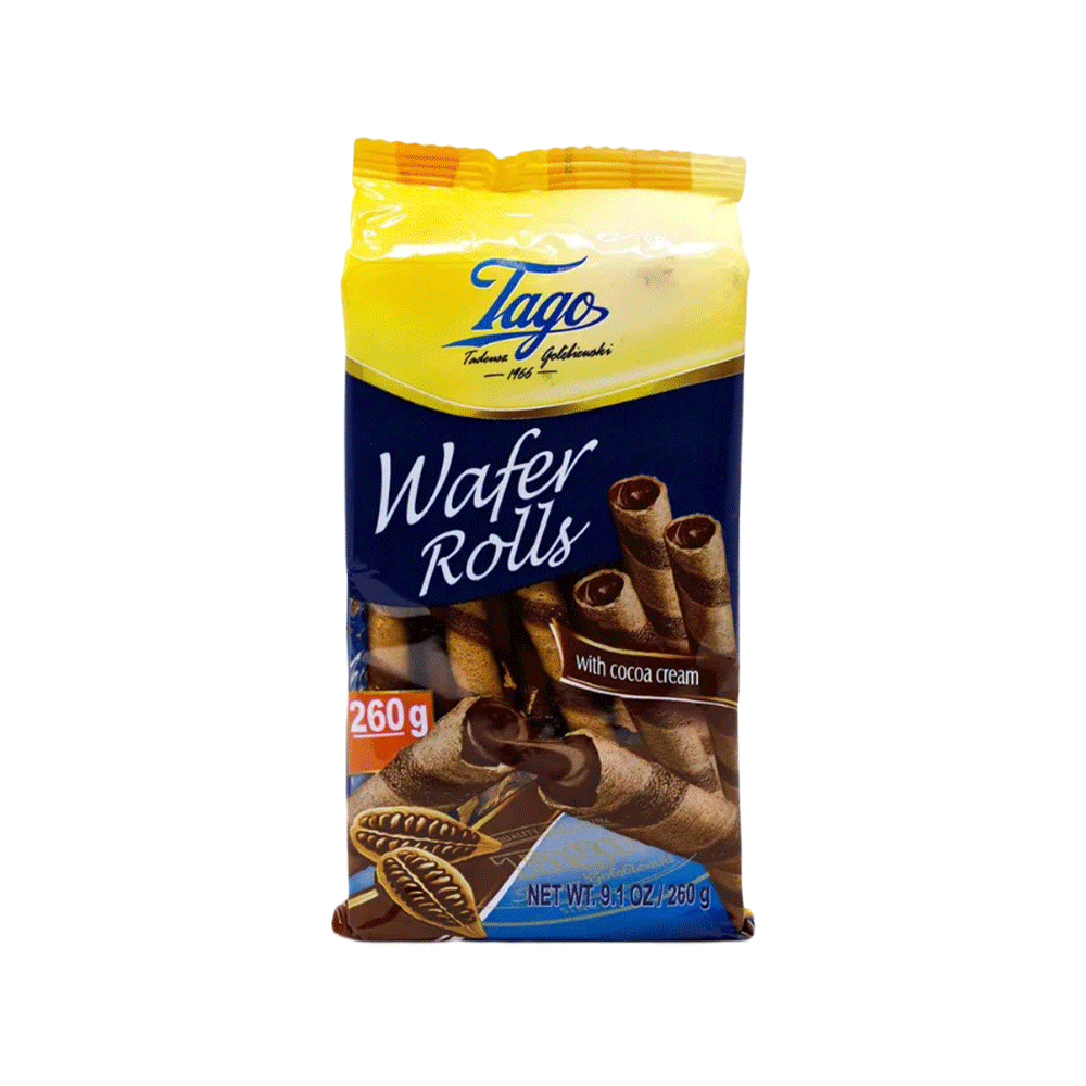 TAGO Wafer Rolls - Cacao 260g (Case 24) – Longdan Wholesale