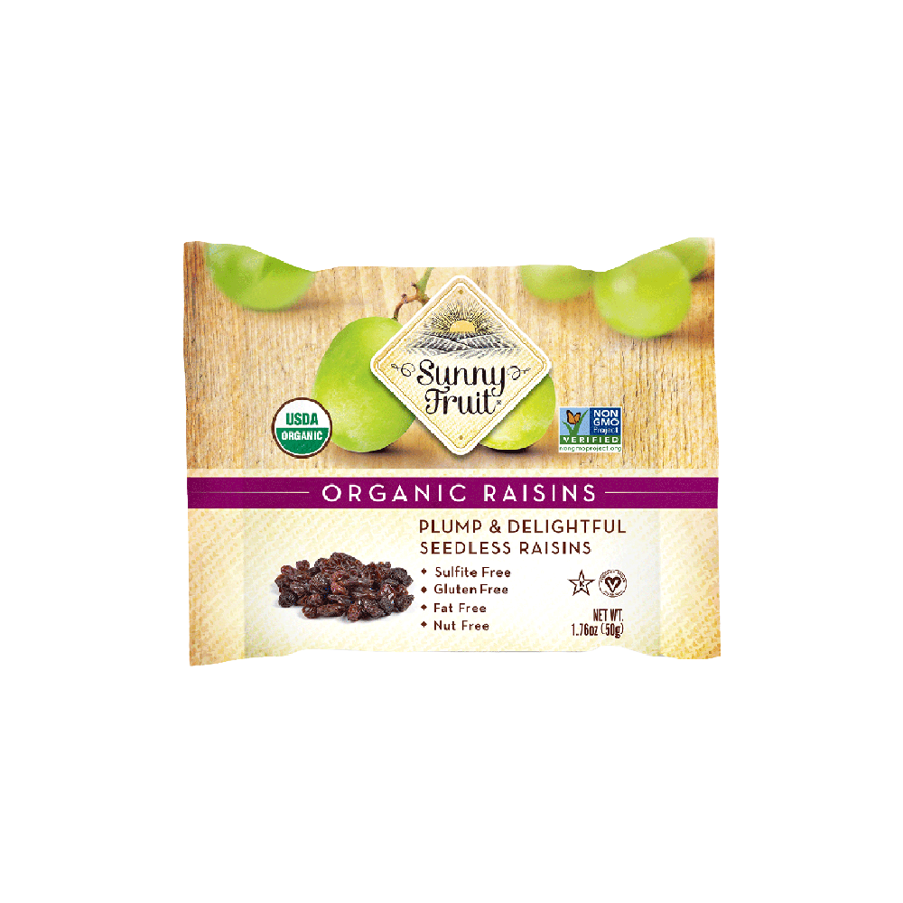 SUNNY FRUIT Organic Raisins 50g (Case 72) – Longdan Wholesale