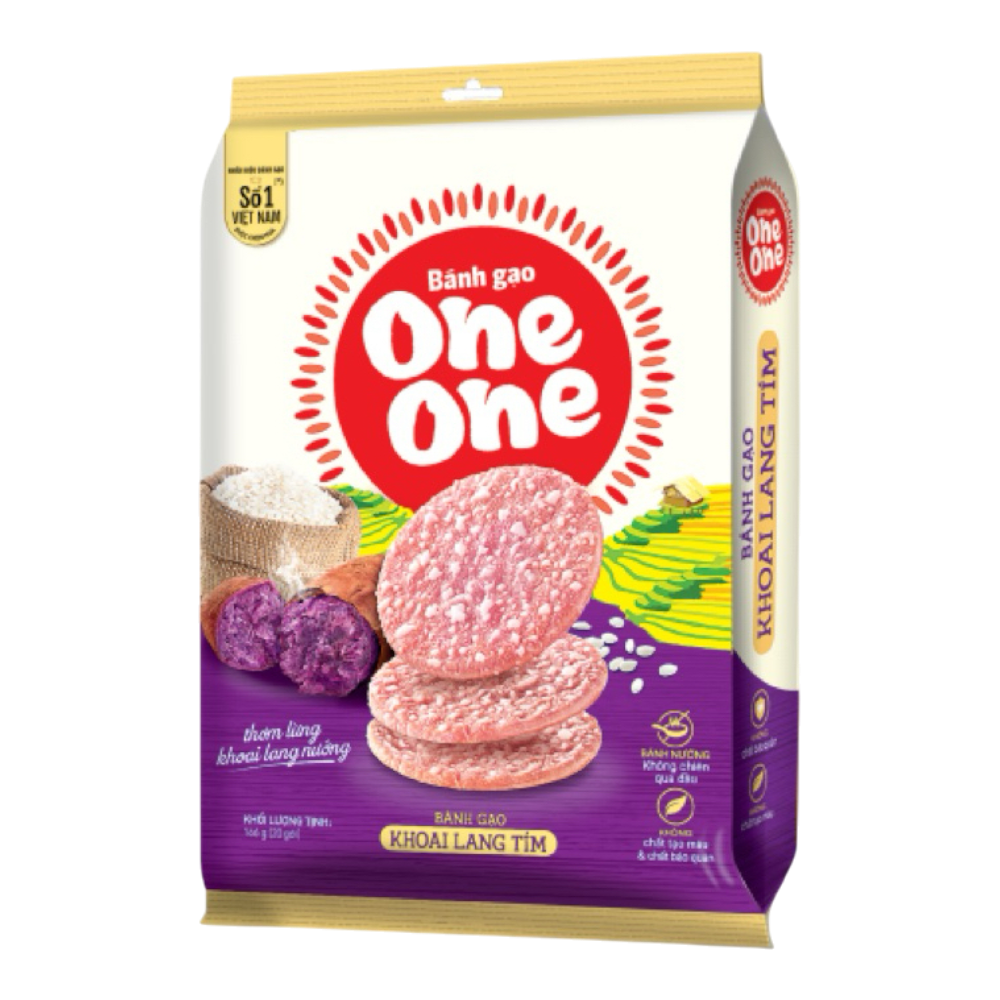 ONE ONE Rice Cake - Purple Sweet Potato 166g (Case 20) – Longdan Wholesale